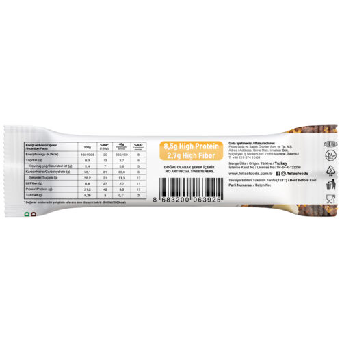Fellas Muzlu ve Kakaolu Vegan Protein Bar - Master klc